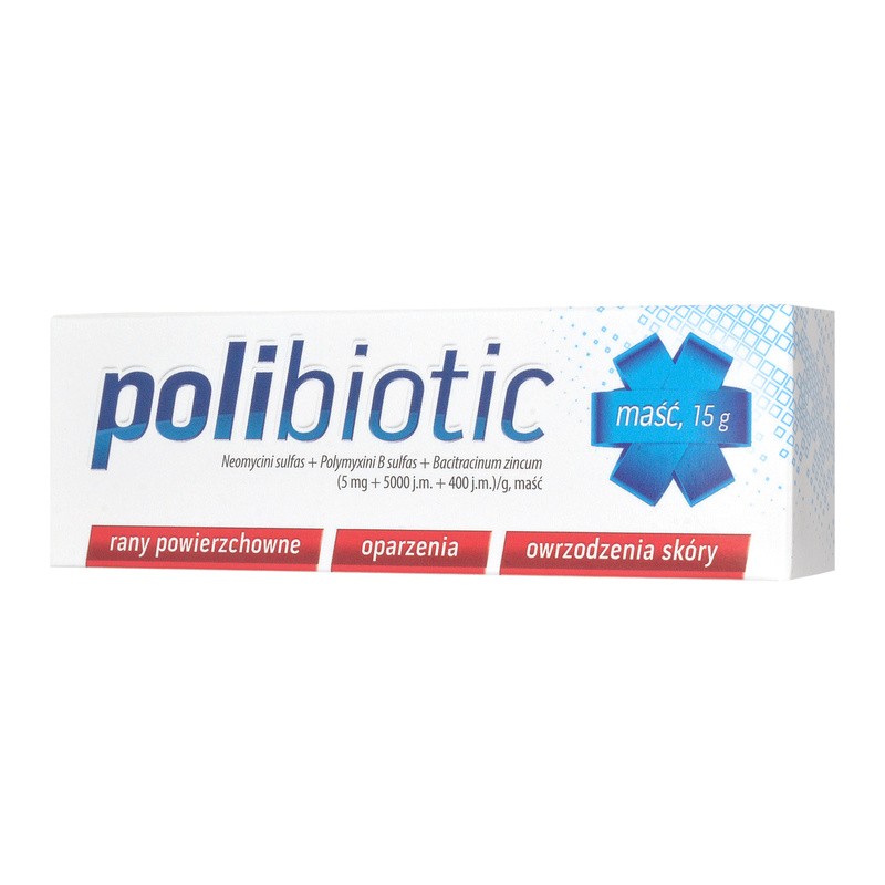 Polibiotic, (5 mg+5000 j.m.+400 j.m.g), maść, 15 g (tuba) - Portal DOZ.pl