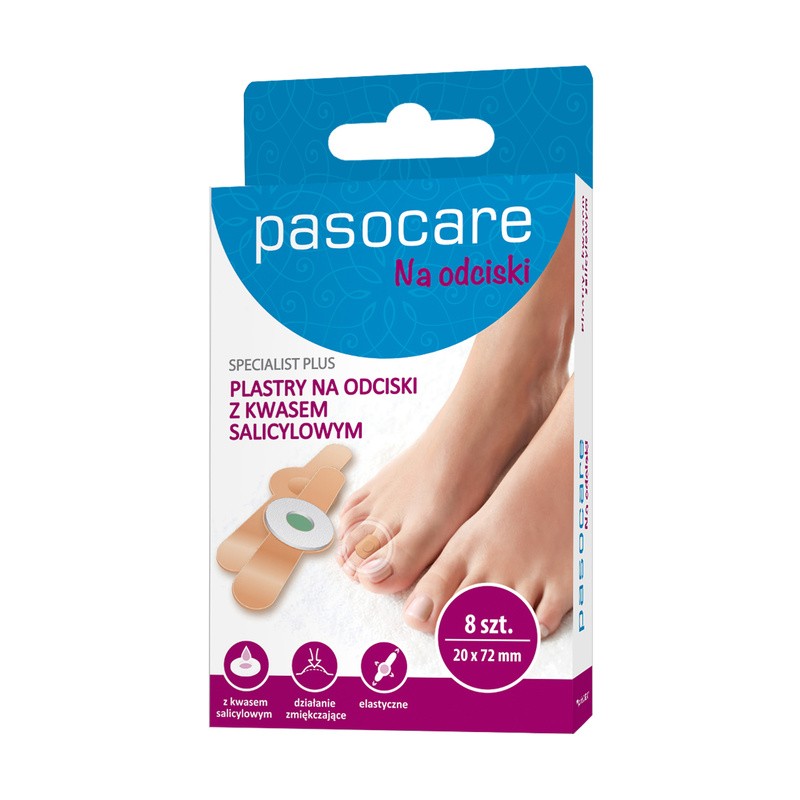 Pasocare Specialist Plus, plastry z kwasem salicylowym, na odciski ...