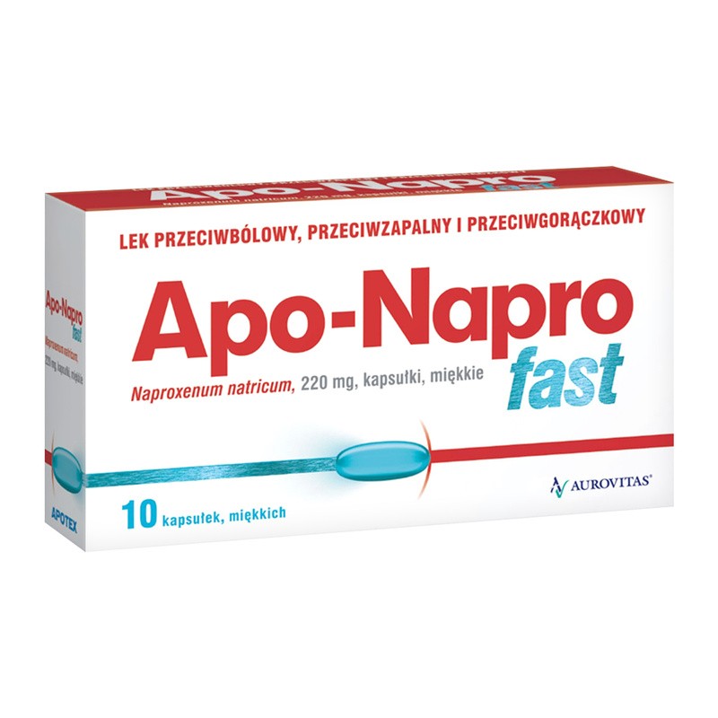 Apo-Napro Fast, 220 mg, kapsułki miękkie, 10 szt.