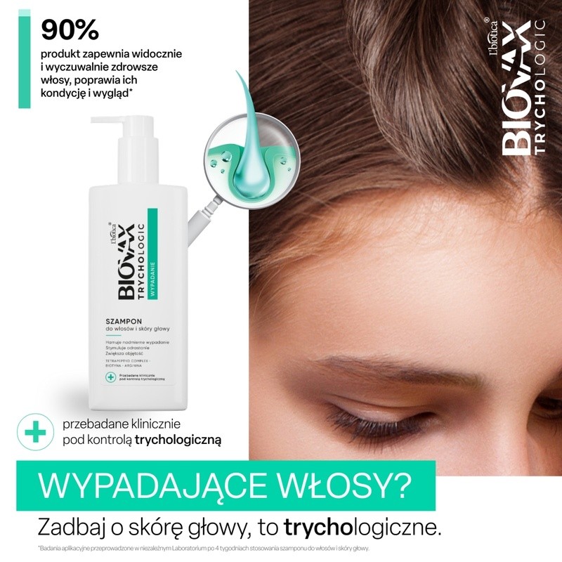 Biovax Trychologic Wypadanie, szampon do włosów i skóry głowy, 200 ml