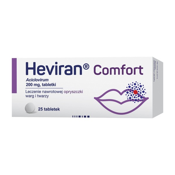 Heviran Comfort, 200 mg, tabletki, 25 szt. - Portal DOZ.pl