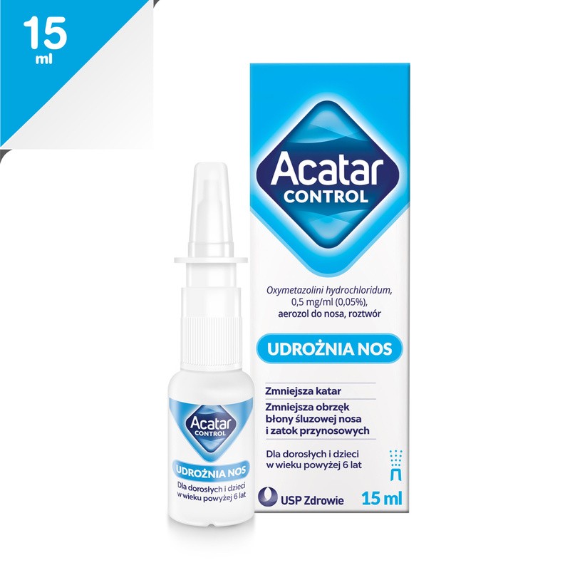 Acatar Control, 0,5 mg/ml (0,05%), aerozol do nosa, 15 ml
