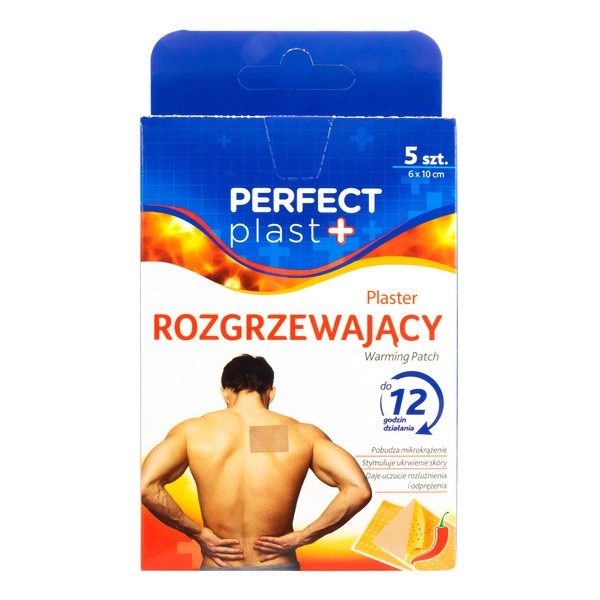 Perfect Plast, plaster rozgrzewający 6 cm x 10 cm, 5 szt