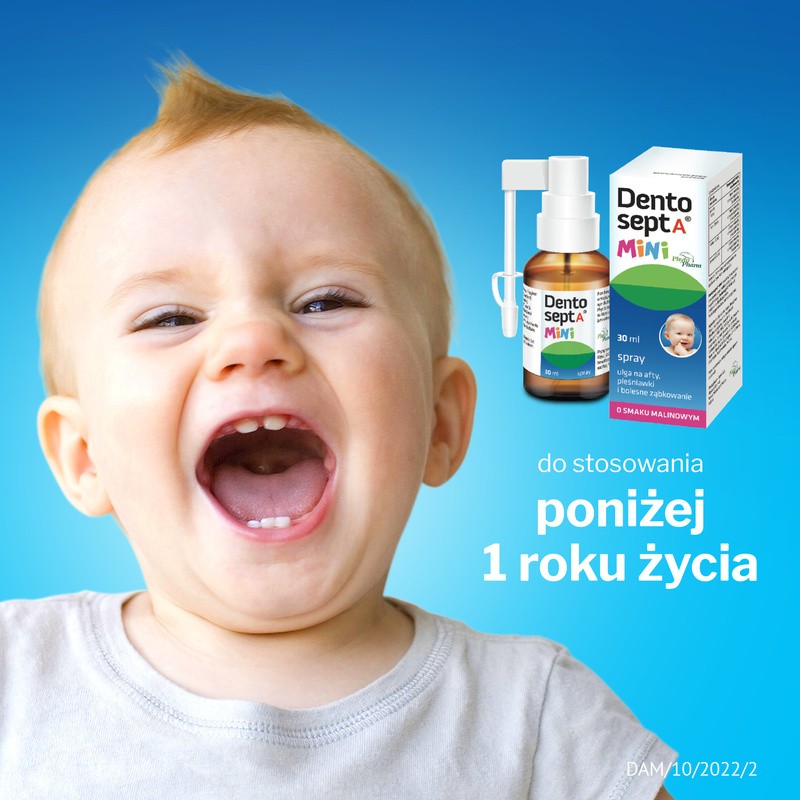 Dentosept A Mini, spray, ulga na afty, pleśniawki i bolesne ząbkowanie ...