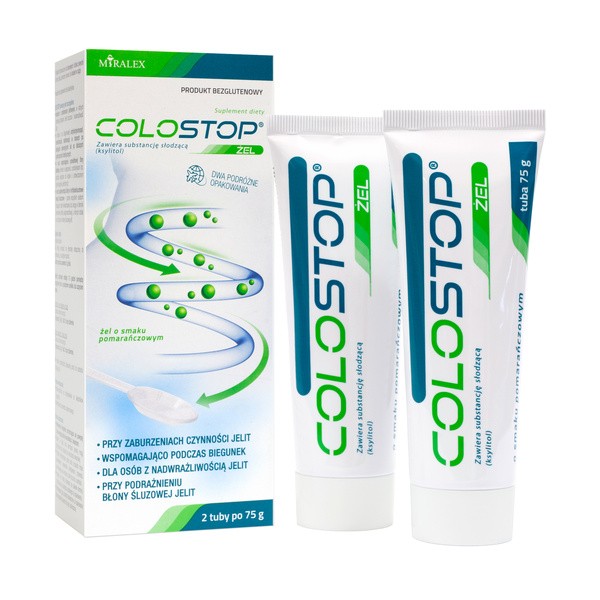 Colostop, żel o smaku pomarańczowym, 2 tuby (2 x 75 g) - Portal DOZ.pl