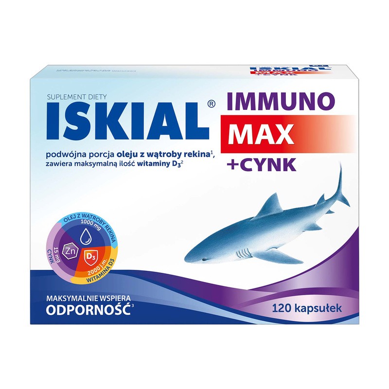 Iskial Immuno Max + Cynk, kapsułki, 120 szt.