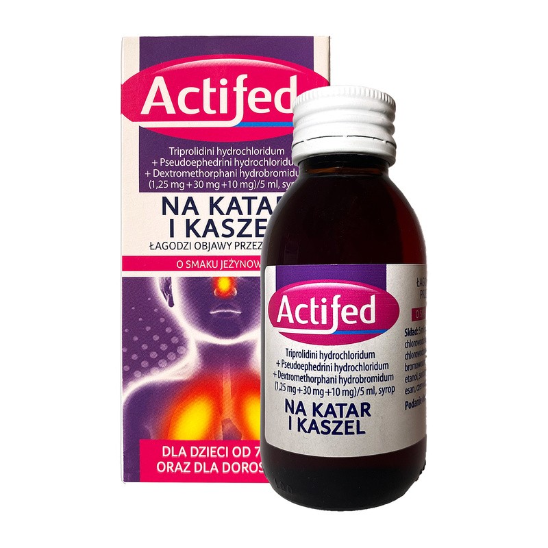 Actifed, (1,25 mg + 30 mg + 10 mg)/5ml, syrop, 100 ml - Portal DOZ.pl