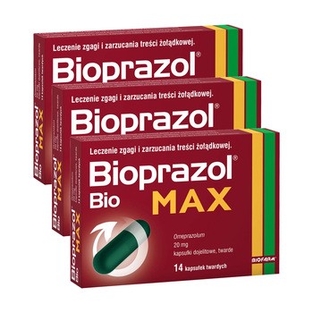 Bioprazol Bio Max, 20 mg, kapsułki dojelitowe twarde, 14 szt.