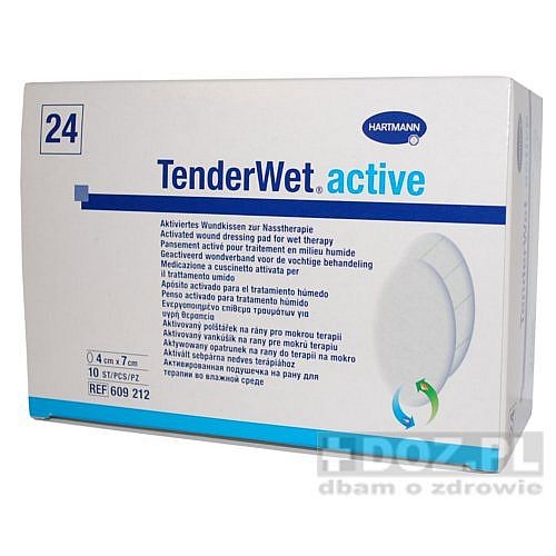 TenderWet 24 active, opatrunek jałowy, 4x7cm, (owal), 10 szt.
